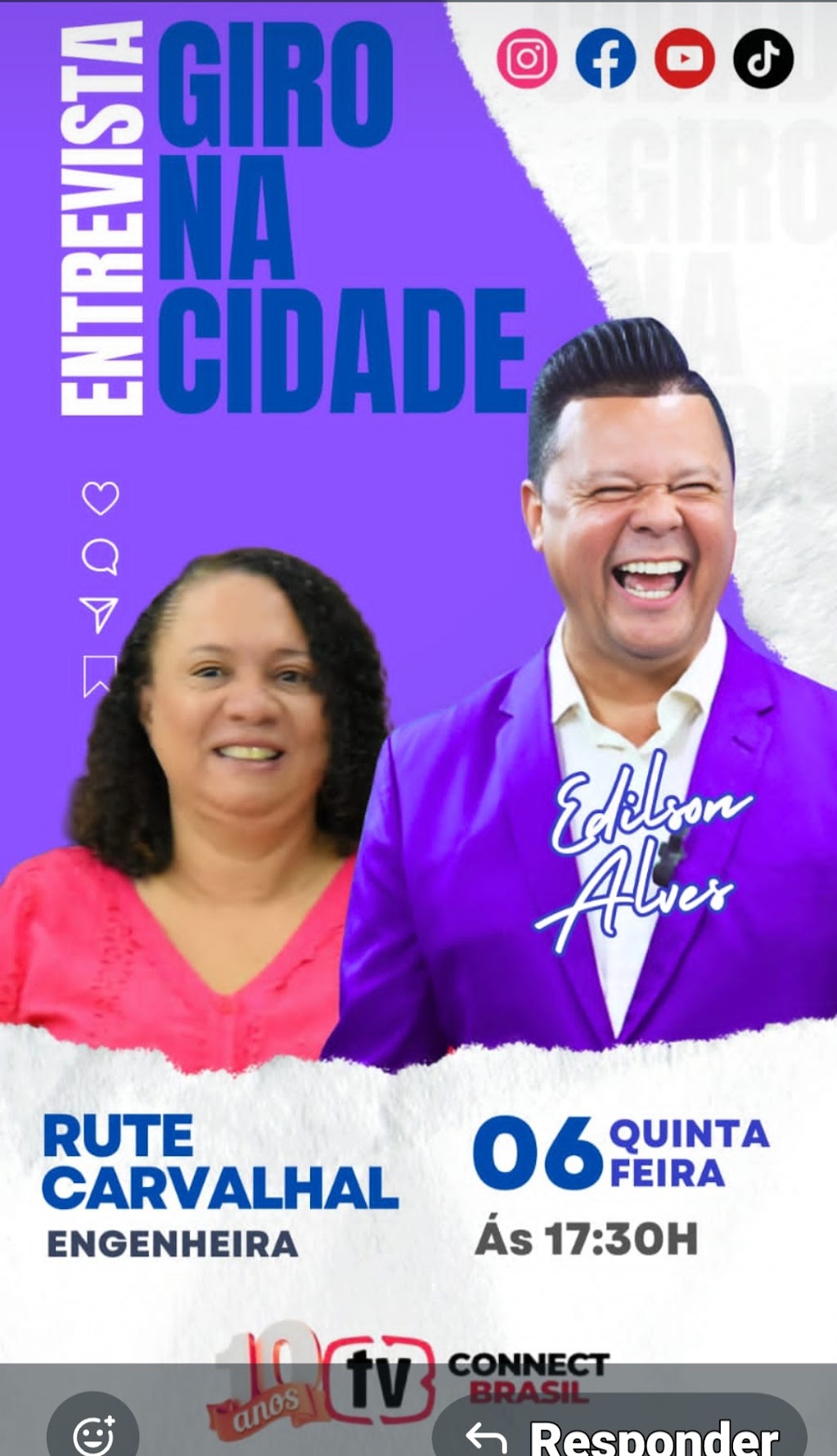 EDILSON ALVES ENTREVISTA A ENG. RUTE CARVALHAL NESSA QUINTA -FEIRA (06 ...
